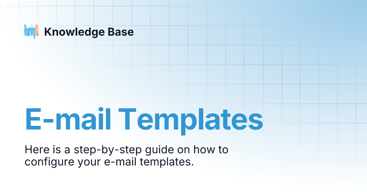 E-mail Templates | Knowledge Base