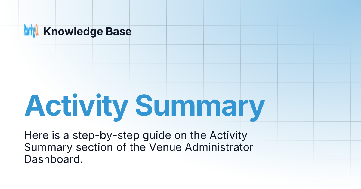 Activity Summary | Knowledge Base