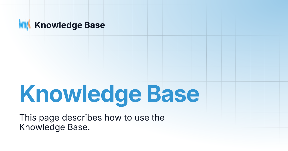 Knowledge Base | Knowledge Base