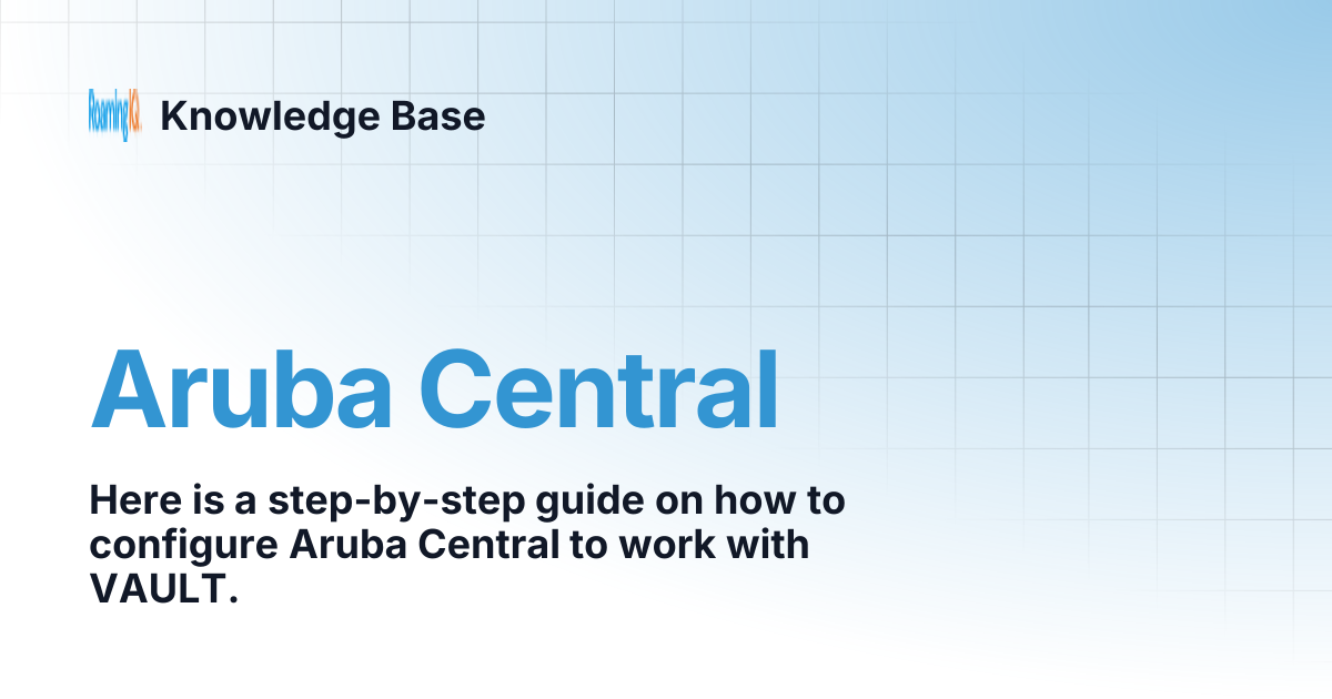 Aruba Central | Knowledge Base